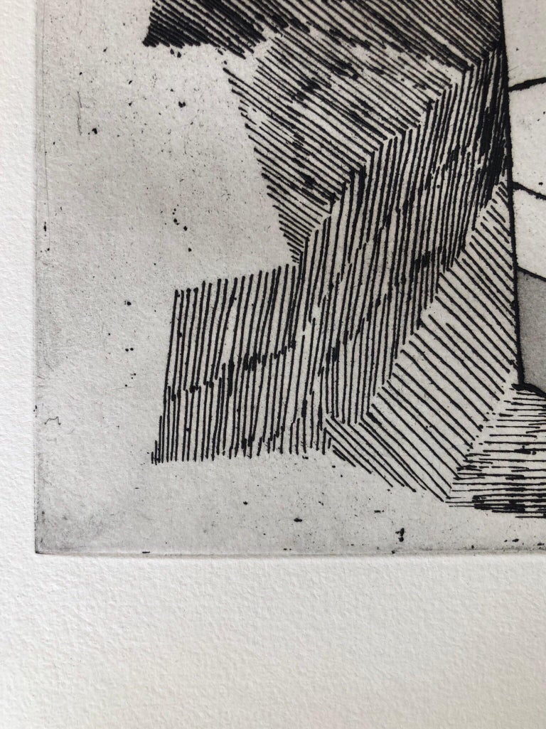 Jean Deyrolle - French Avant Garde Bold Abstract Geometric Aquatint ...