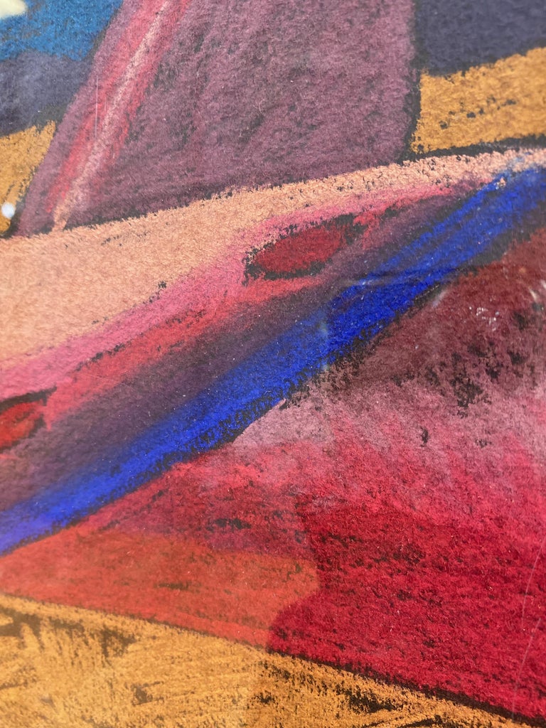 Jean Dibble “Burden of Shame”, Large Postmodern Pastel, 1981 For Sale ...