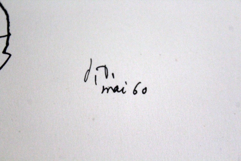 Jean Dubuffet Petit Personnage Signed Ink Drawing on Paper Art Brut ...