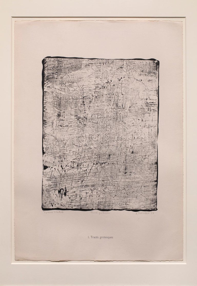 Jean Dubuffet - "I. Traces grotesques" Lithograph, Meandering Black ...