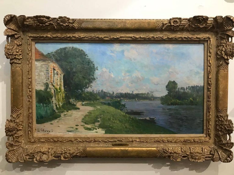 Jean Eugene Clary - Paysage en bords de Seine at 1stDibs