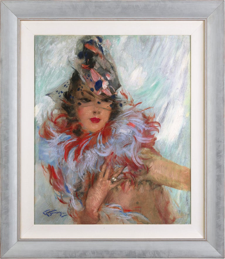 Jean-Gabriel Domergue, 1889-1962 - Beauty in a Boa by Jean-Gabriel ...