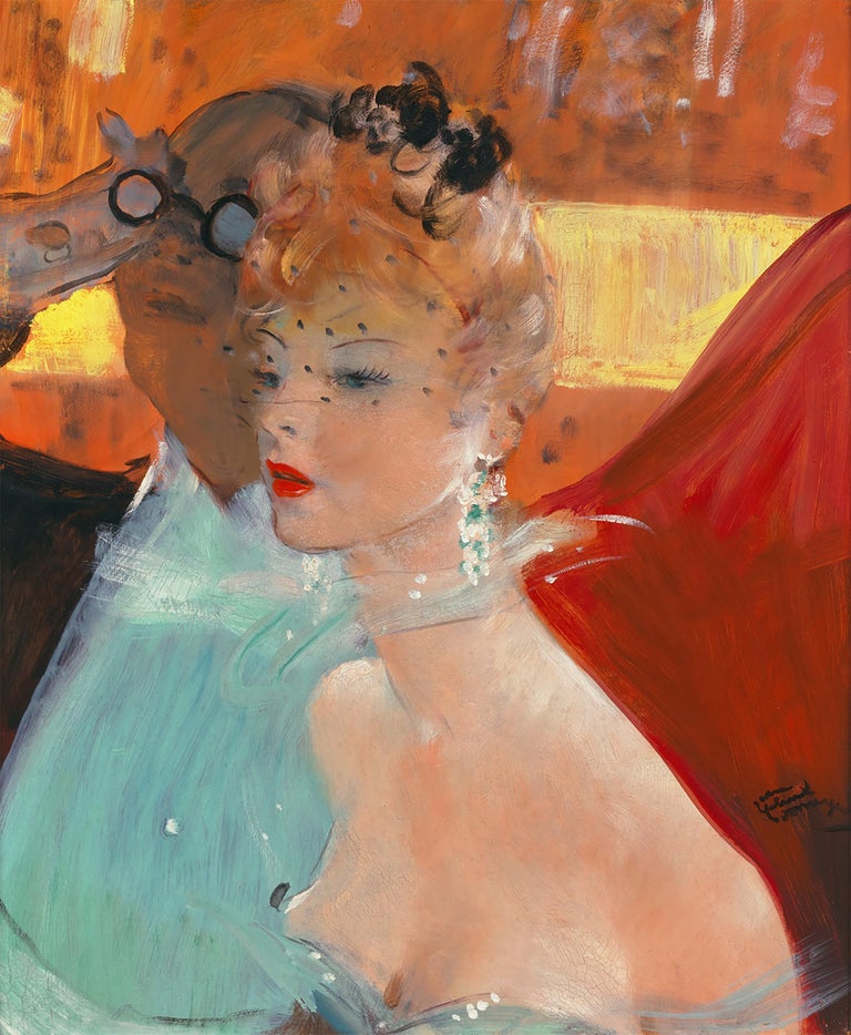 Jean-Gabriel Domergue, 1889-1962 - La loge by Jean-Gabriel Domergue For Sale at 1stDibs