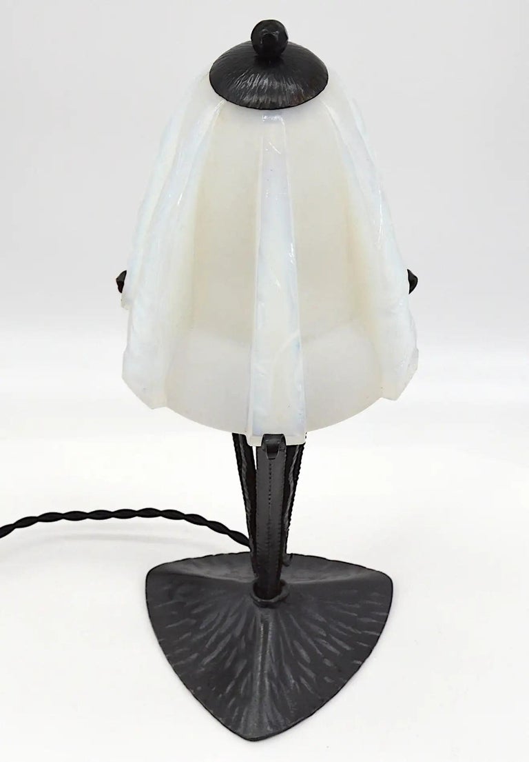 Jean Gauthier French Art Deco Opalescent Table Lamp, 1930s For Sale at ...