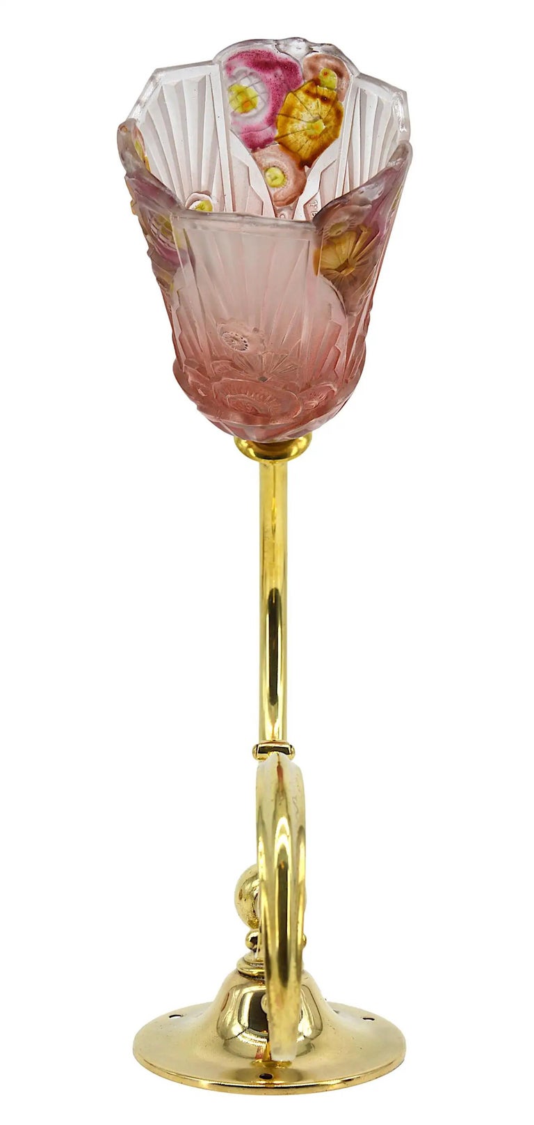 Jean Gauthier French Art Deco Pair of Enameled Wall Sconces, 1920s For ...