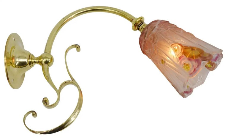 Jean Gauthier French Art Deco Pair of Enameled Wall Sconces, 1920s For ...