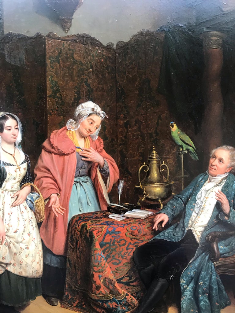 JEAN HENRI DE COENE - The Employment, Genre Scene For Sale at 1stDibs