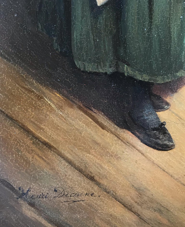 JEAN HENRI DE COENE - The Employment, Genre Scene For Sale at 1stDibs