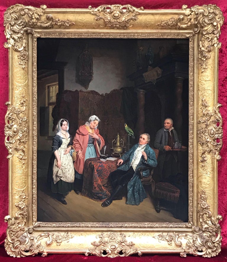 JEAN HENRI DE COENE - The Employment, Genre Scene For Sale at 1stDibs