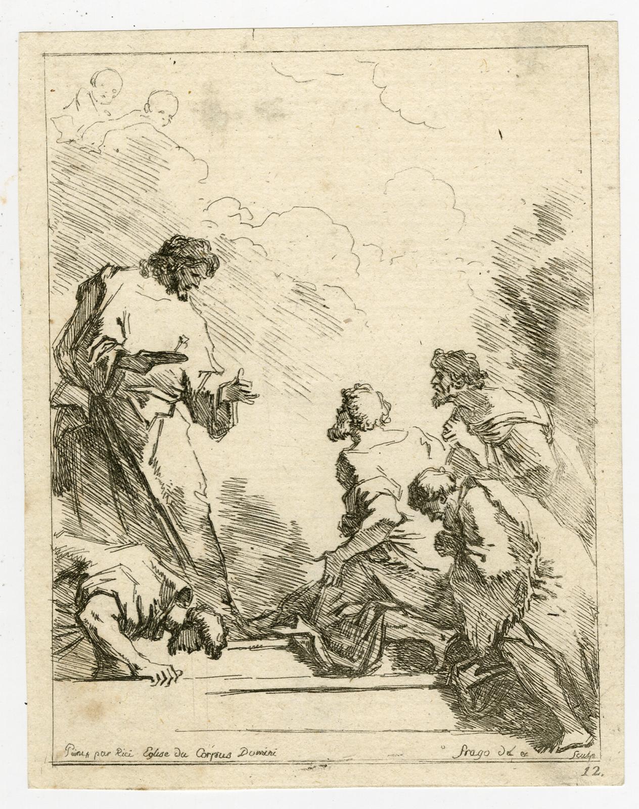 Jean-Honoré Fragonard - A religious scene by Jean Honore Fragonard ...