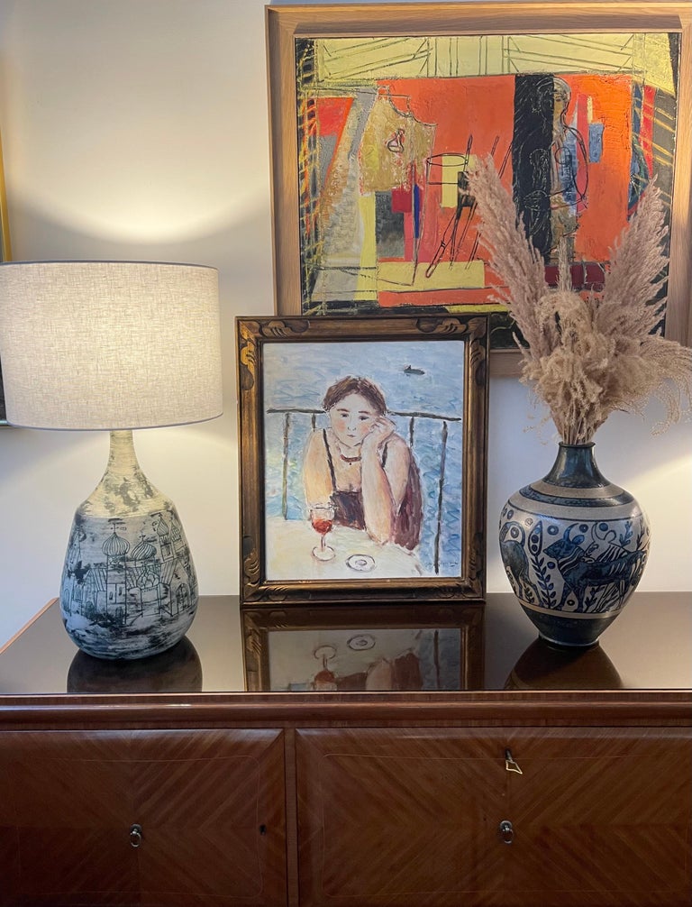 JEAN-JACQUES RENE (b.1943) - Seaside Terrace For Sale at 1stDibs