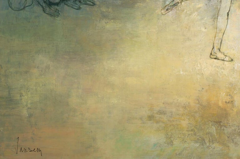 Jean Jansem - La salle de répétition de l'opéra de Paris, 1968, oil on ...