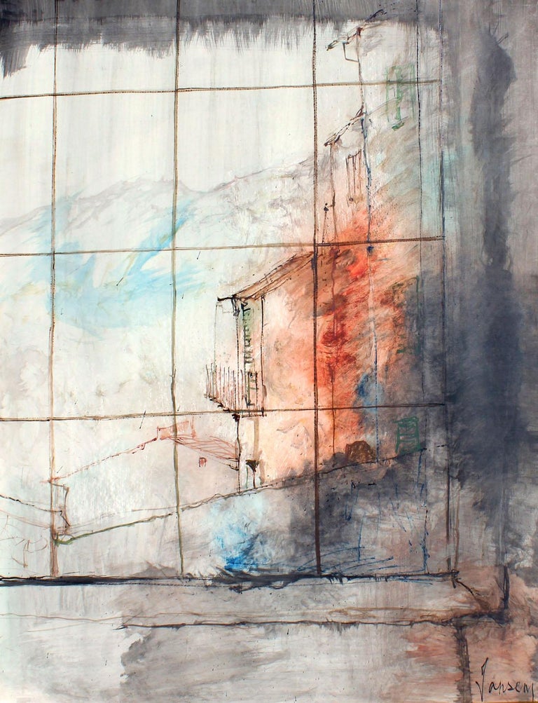 Jean Jansem - Window on courtyard, ( Fenêtre sur cour) For Sale at 1stDibs