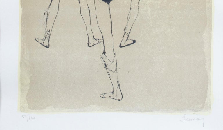 Jean Jansem - "La Danse, " Print Academic Sketch of Ballerina signed by ...