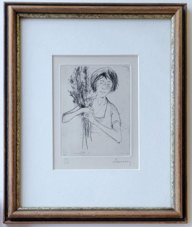 Jean Jansem - Maria, eau-forte originale encadrée de Jean Jansem En ...