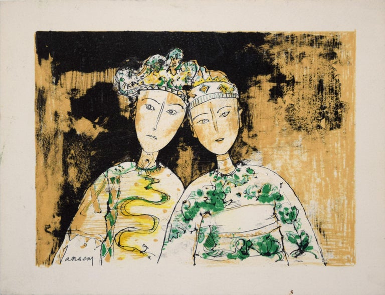 Jean Jansem - Oriental Couple - Original Lithograph by Jean Jansem ...