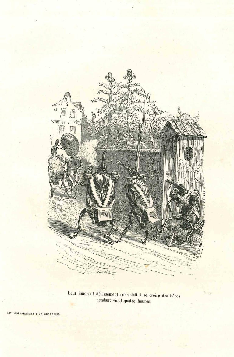 Jean Jeacques Grandville - The Beetles General and Guards - Original ...