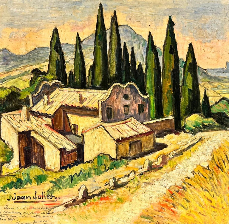 Jean Julian - Provence Luberon Valley Cypress Trees Landscape Mid ...