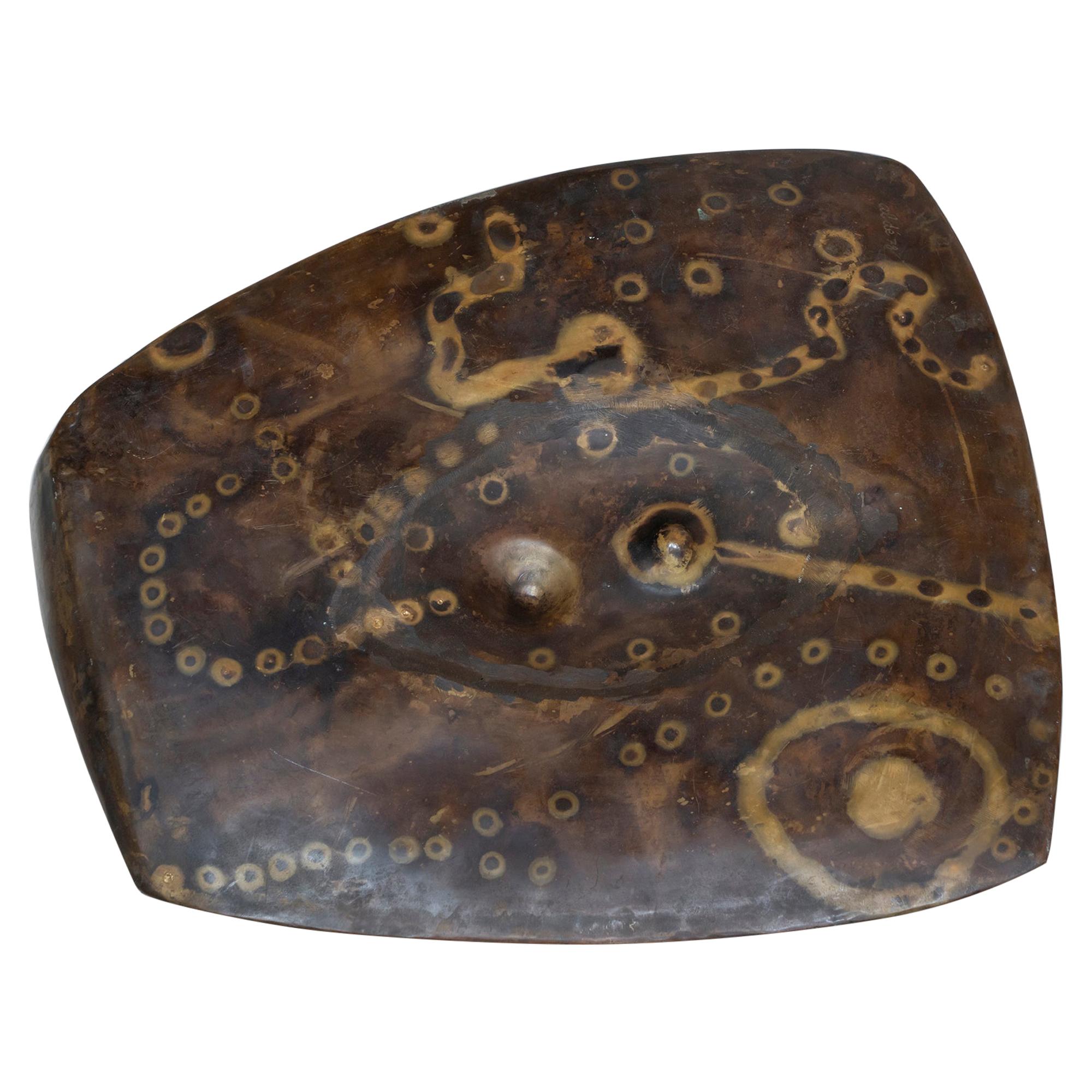 Jean Linard Sculpture Vase in Brass, France, 1970s For Sale at 1stDibs