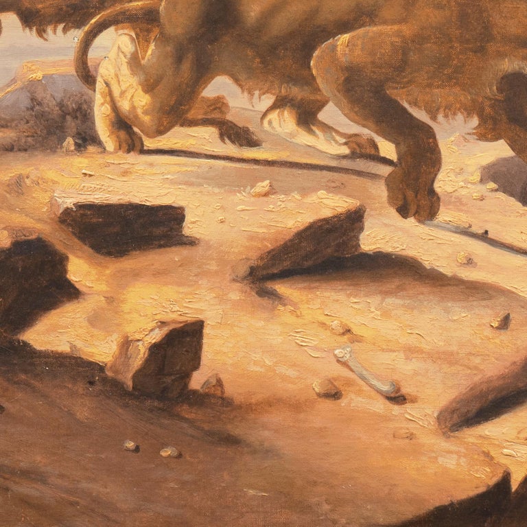 Jean Louis Andre Theodore Gericault - 'Lions Observing a Caravan', 19th ...