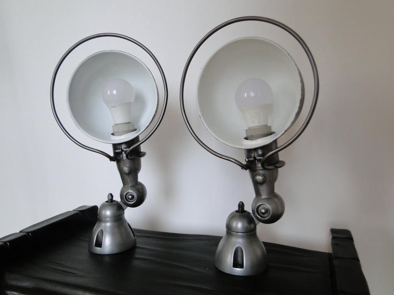 Jean Louis Domecq Jielde Vintage Pair Sconces Graphit Lamp Lyon France Wall Lamp For Sale at 1stDibs