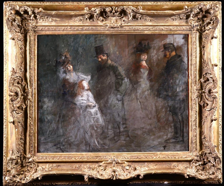 Jean Louis Forain - Prostitution - French Impressionist Oil, Figures at ...