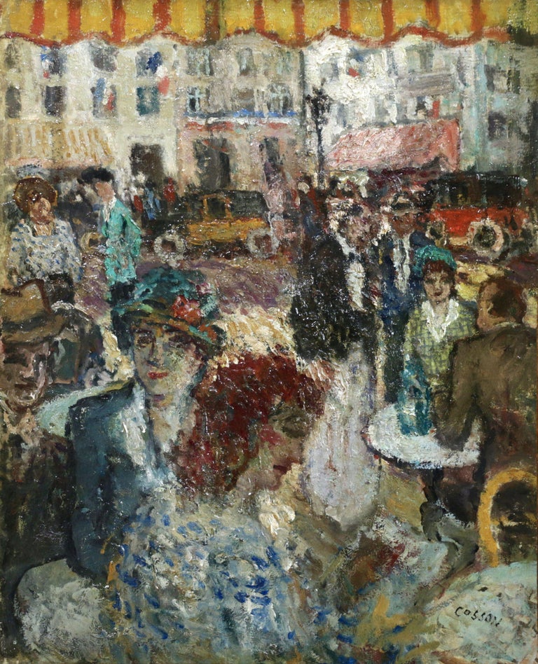 Jean-Louis-Marcel Cosson - A Parisian Cafe at 1stDibs