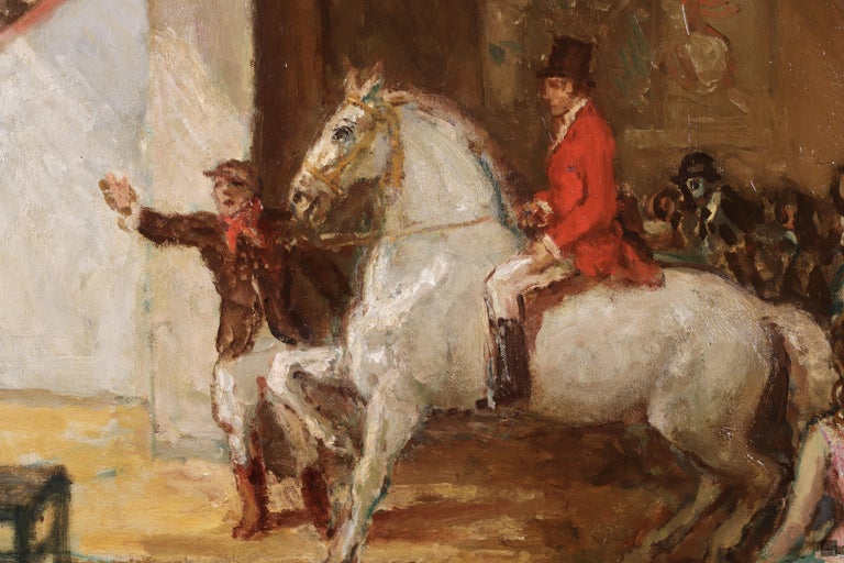 Jean-Louis-Marcel Cosson - Au Cirque - Post Impressionist Oil, Figures ...