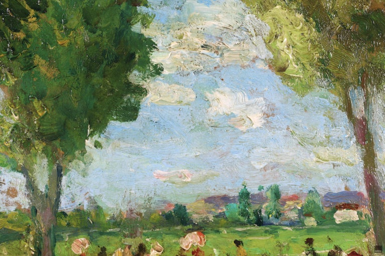 Jean-Louis-Marcel Cosson - Aux Courses - Post Impressionist Oil ...