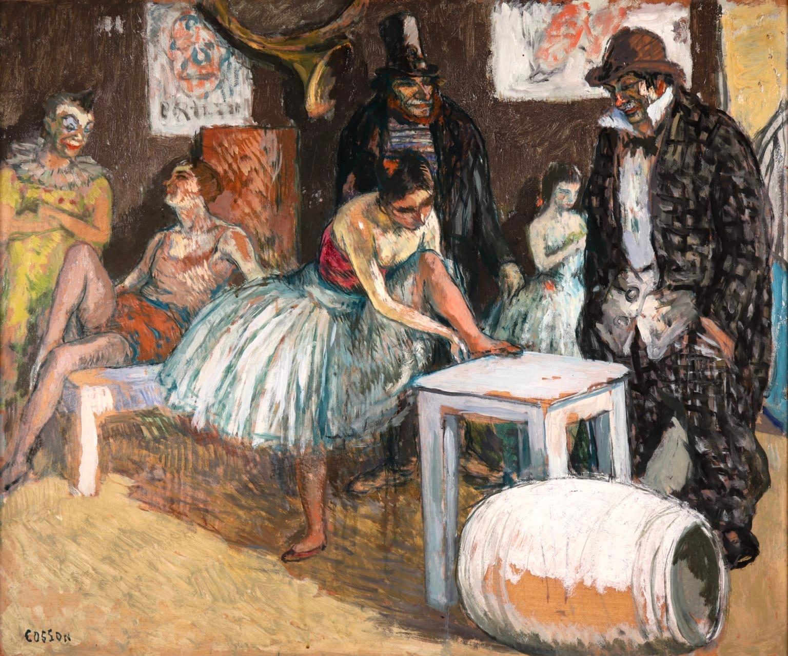 Jean-Louis-Marcel Cosson - Circus Performers - Post Impressionist Oil ...