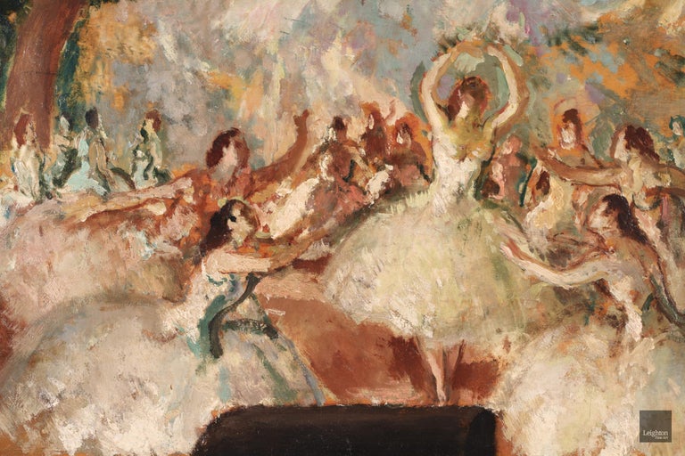 Jean-Louis-Marcel Cosson - Dancers on a Stage - Post Impressionist Oil ...