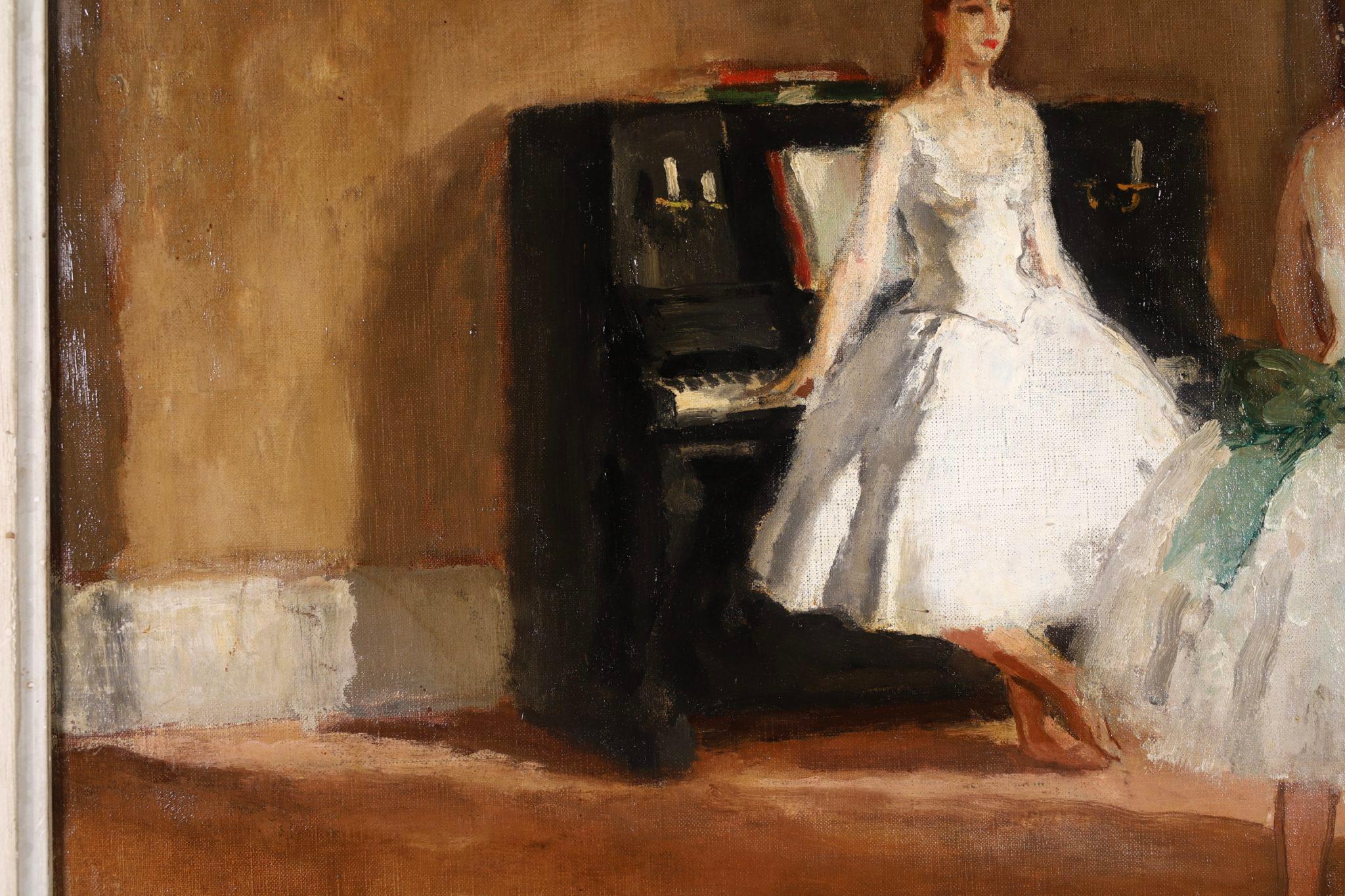 Jean-Louis-Marcel Cosson - Danseuses au Piano - Post Impressionist Oil ...
