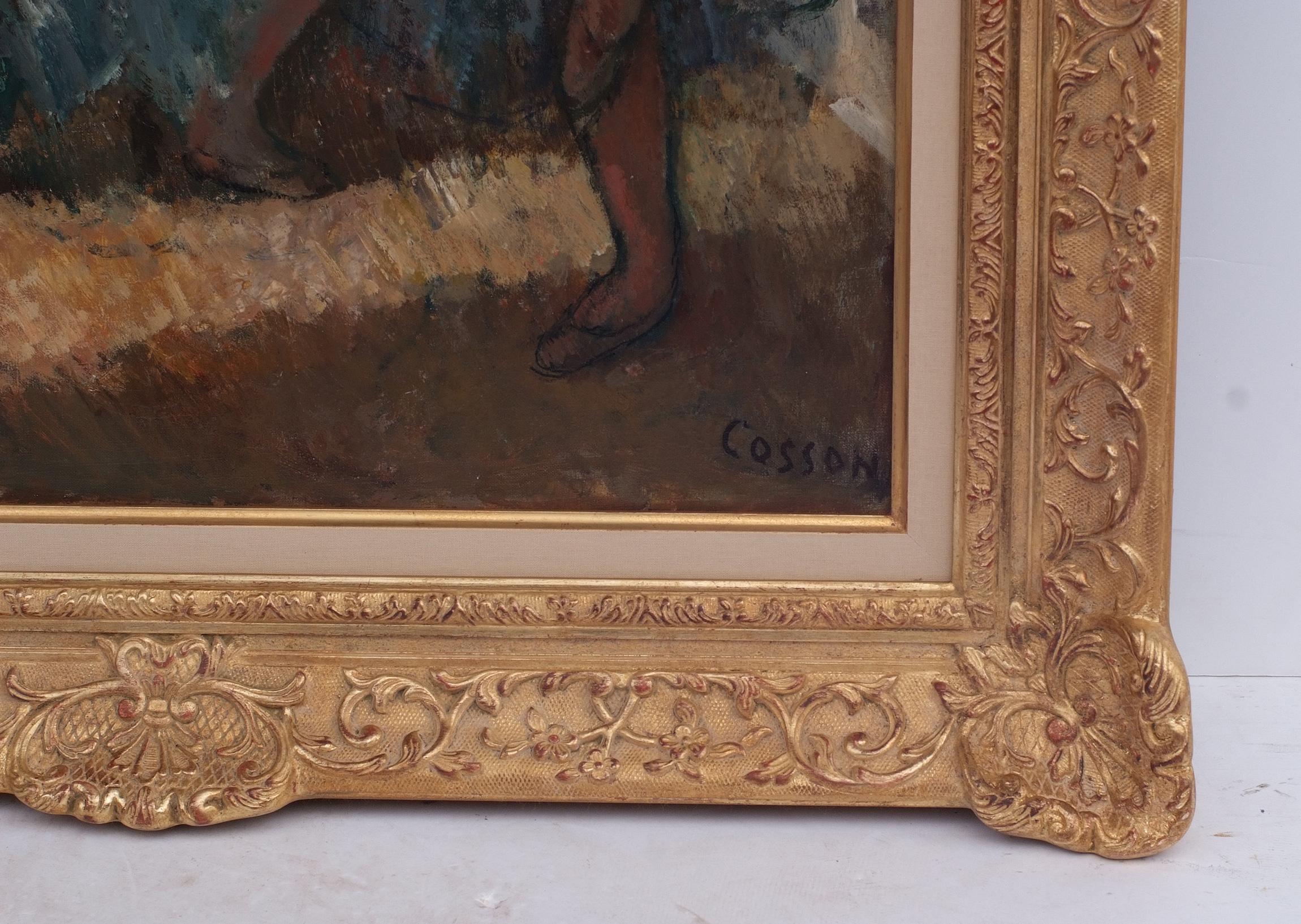Jean-Louis-Marcel Cosson - Post-impressionist painting Ballerinas Paris ...