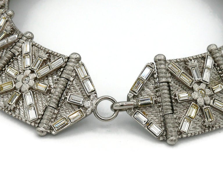 Jean Louis Scherrer Vintage Jewelled Art Deco Design Collar Necklace ...