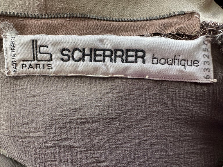 Jean - Louis Sherrer Paris Numbered Sheer Lace Trim Silk Charmeuse ...