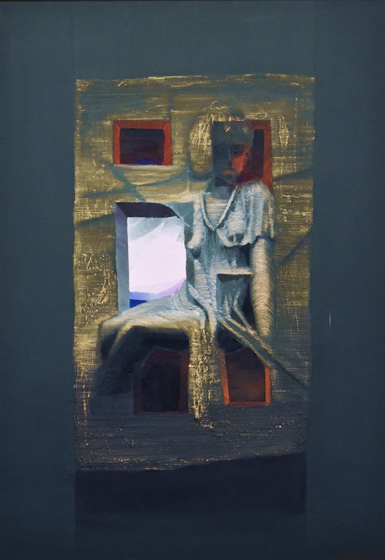 Jean Loup Gasnier – Femme dans le noir - Ölfarbe auf Leinwand - Jean ...