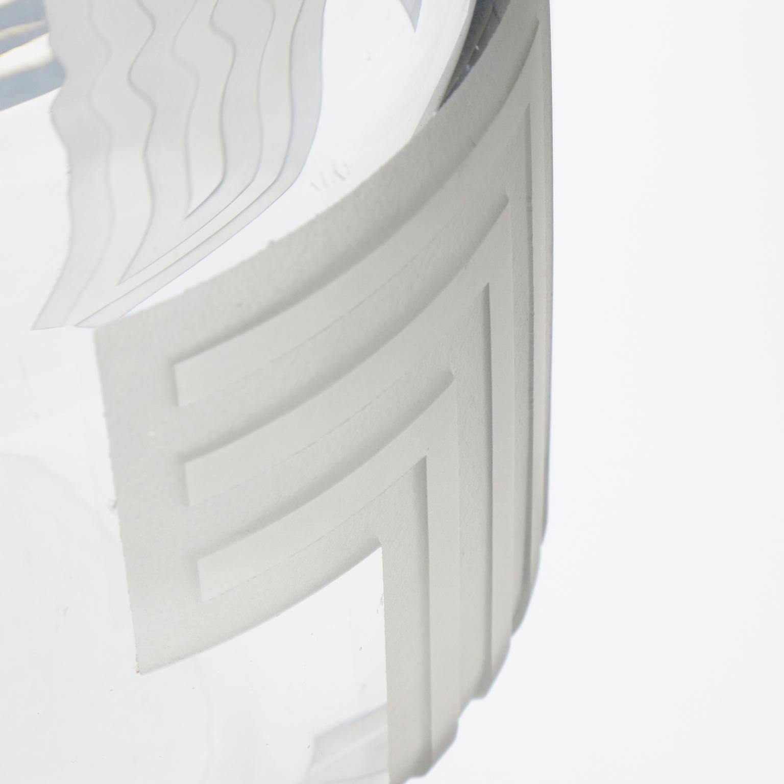 Jean Luce Art Deco Geometric Acid Etched Vase For Sale at 1stDibs