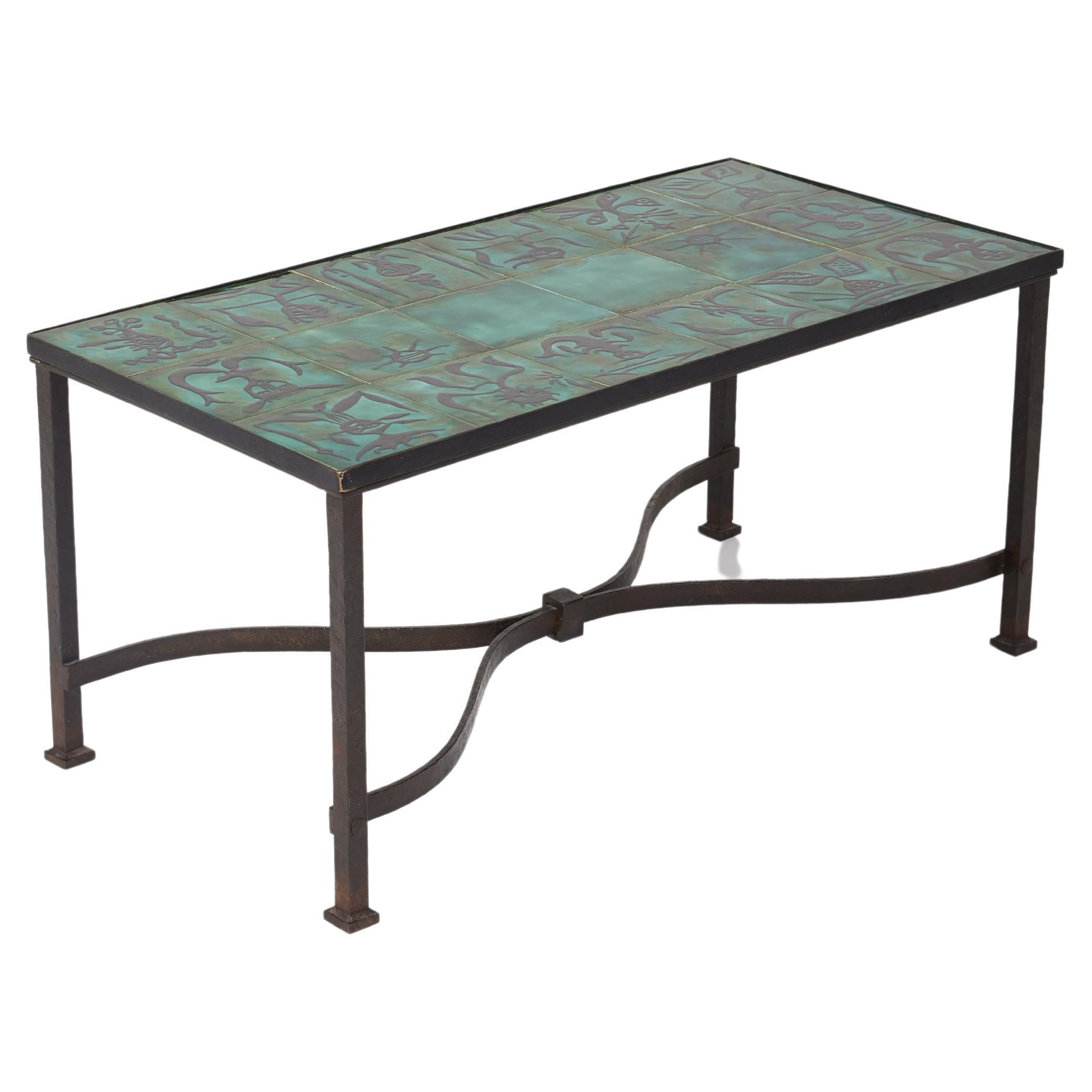Jean Lurcat ceramic coffee table For Sale at 1stDibs