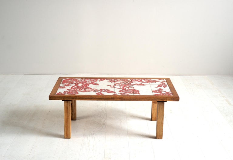 Jean Lurçat, Coffee Table with Sirens Decor, St Vicens, France 1960 at ...