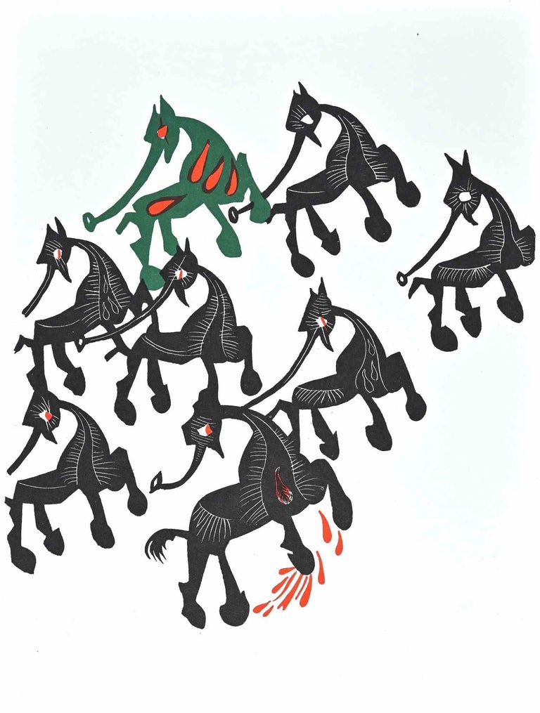 Jean Lurçat - Animals - Original Lithograph By Jean Lurçat - Mid-20th ...