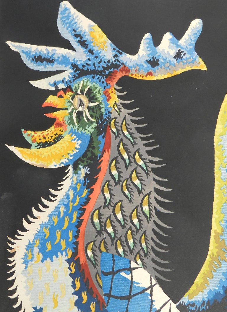 Jean Lurçat - Jean Lurcat Lithograph Coq Guerrier Hand Signed c1950 ...
