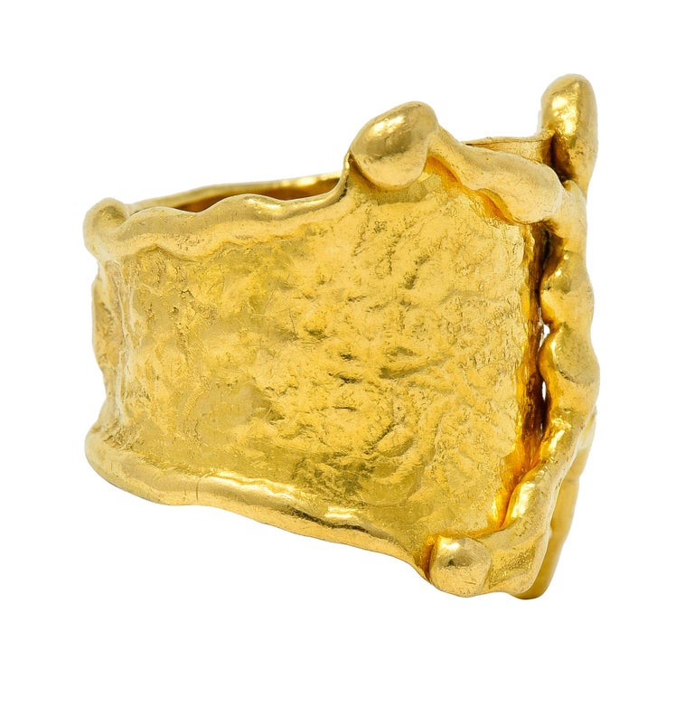Jean Mahie 22 Karat Yellow Gold Charming Monsters Figural Vintage Wide ...