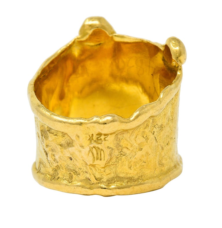 Jean Mahie 22 Karat Yellow Gold Charming Monsters Figural Vintage Wide ...