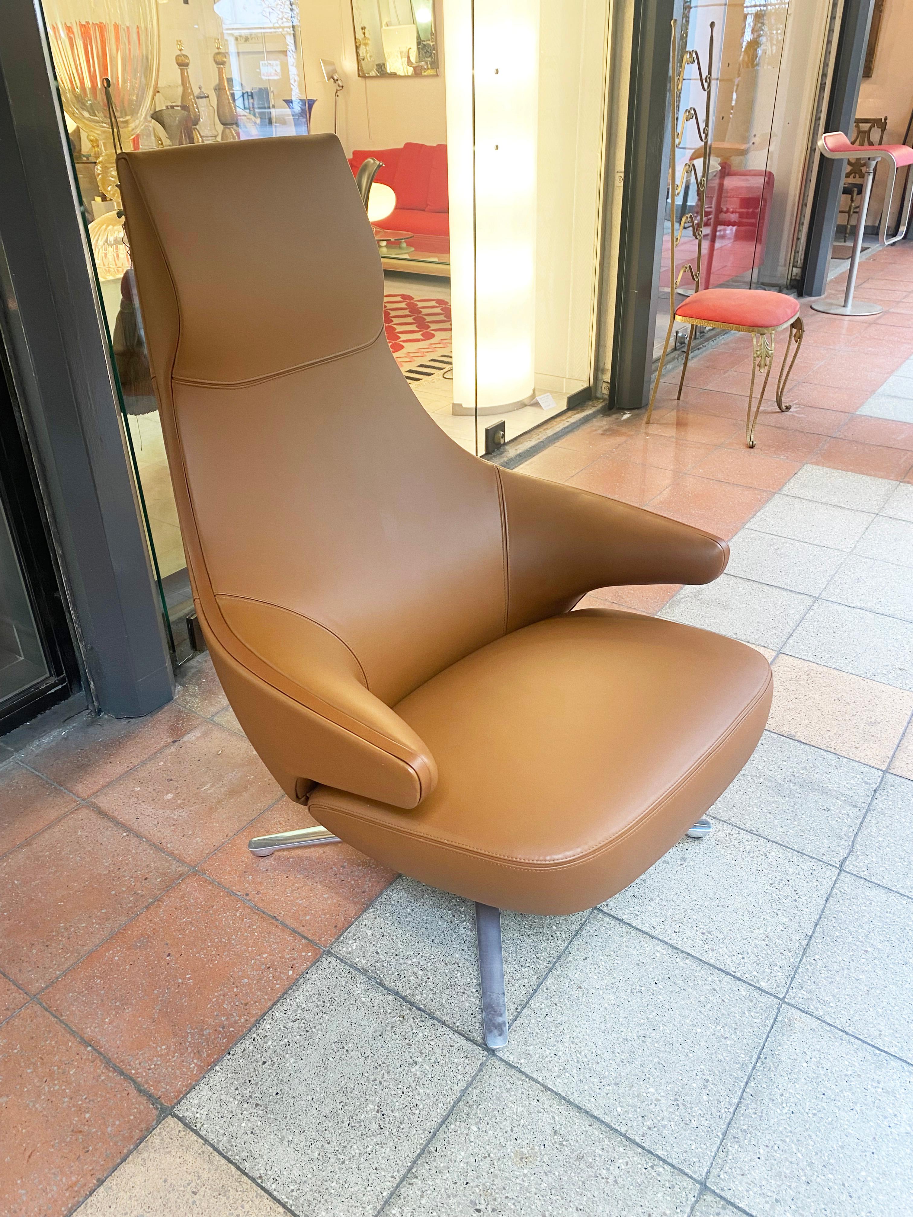 Jean Marie Massaud For Poltona Frau Jay Lounge Swivel and reclining ...
