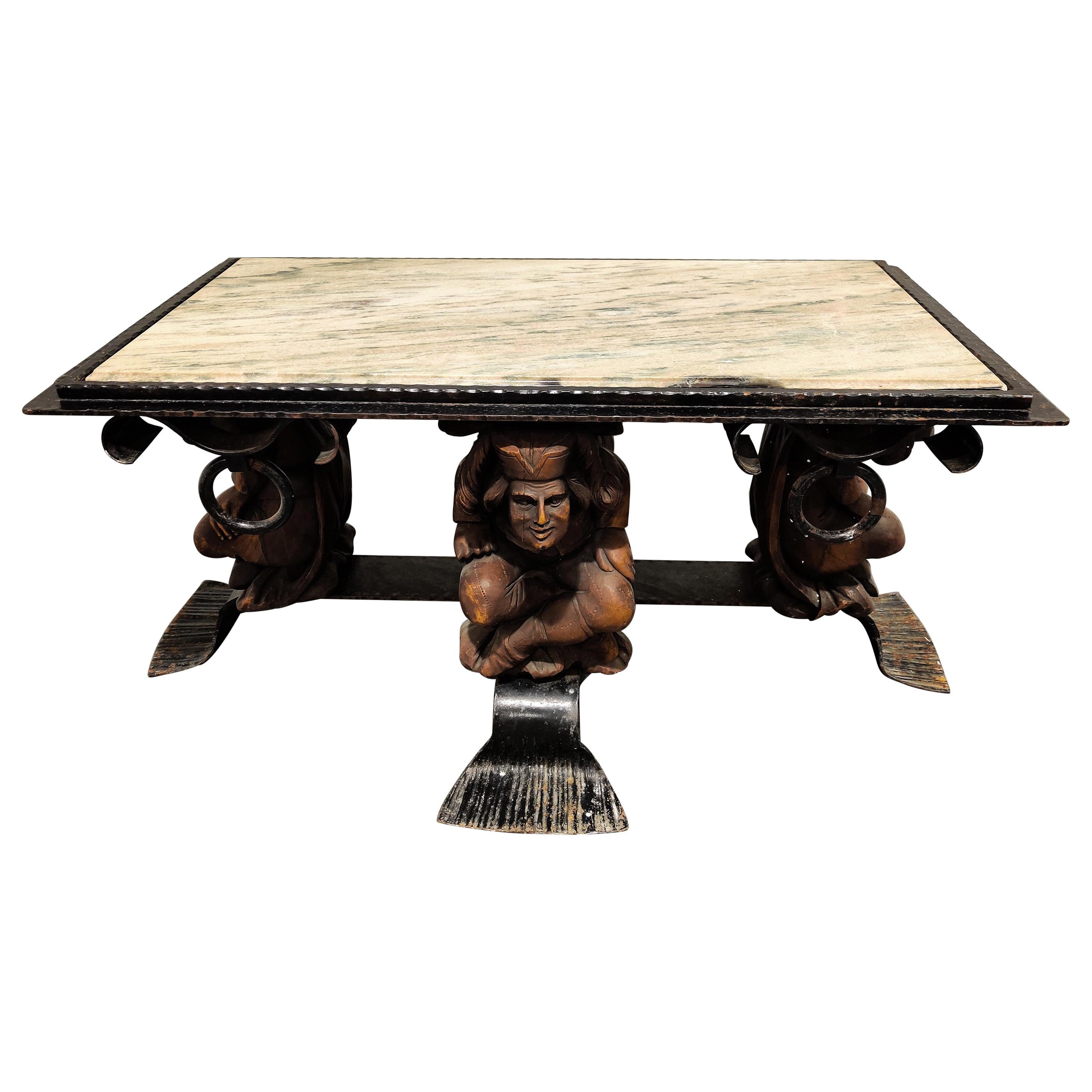 Gargoyle Marble Table - 8 For Sale on 1stDibs