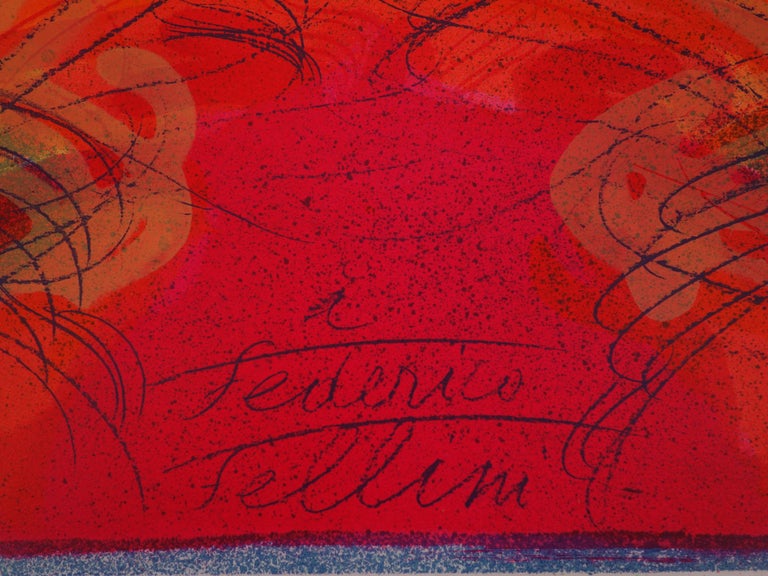 Jean Messagier - Monument for Federico Fellini - Original handsigned ...