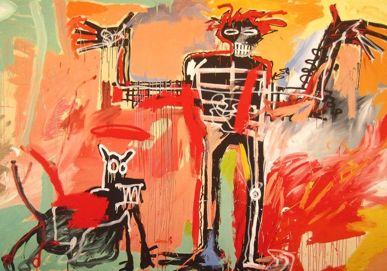 Jean-Michel Basquiat - Jean Michel Basquiat Boy and Dog in a Johnny ...