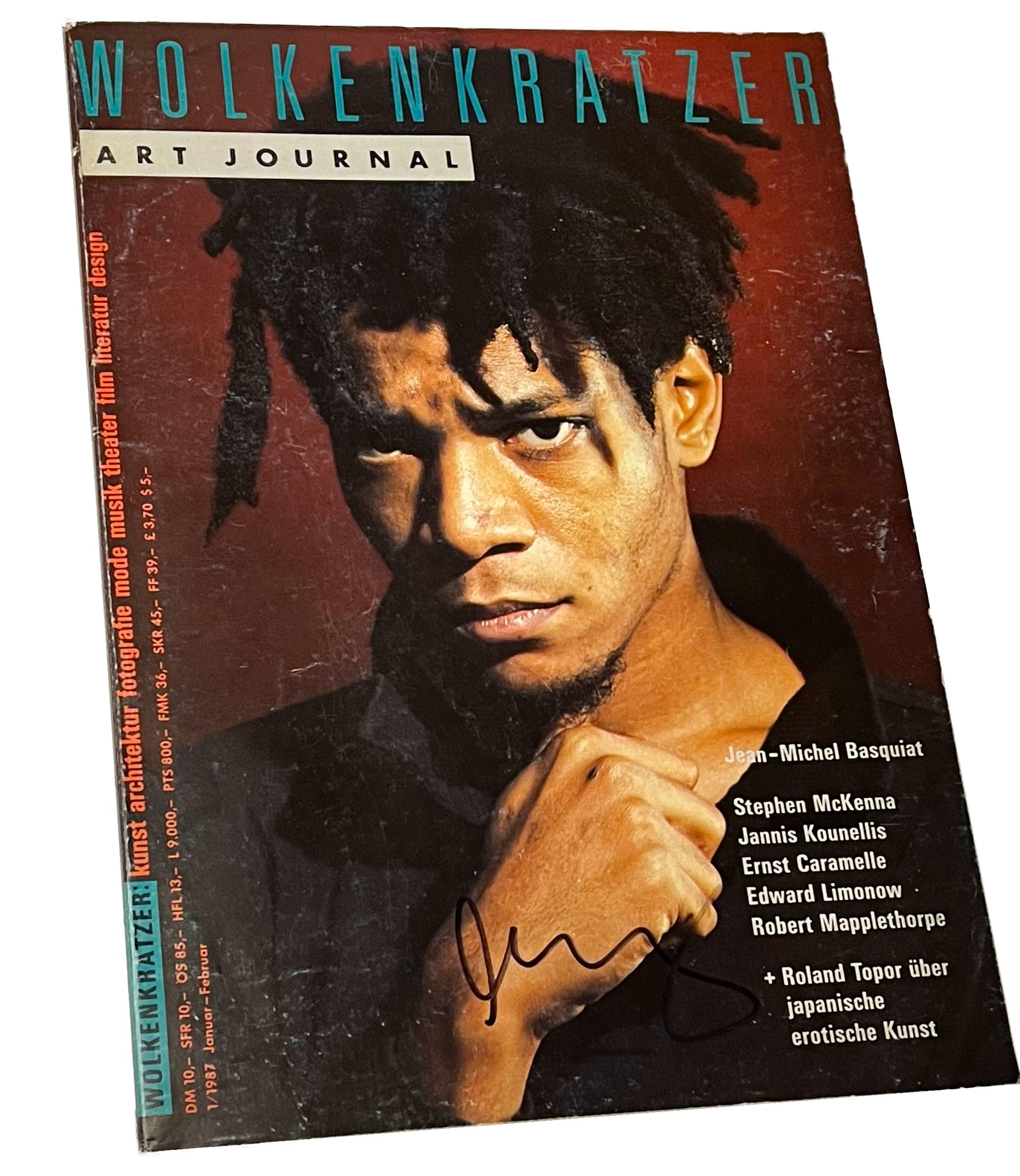 Jean-Michel Basquiat - Signed Basquiat magazine 1987 (Basquiat Stephen Barker) For Sale at 1stDibs