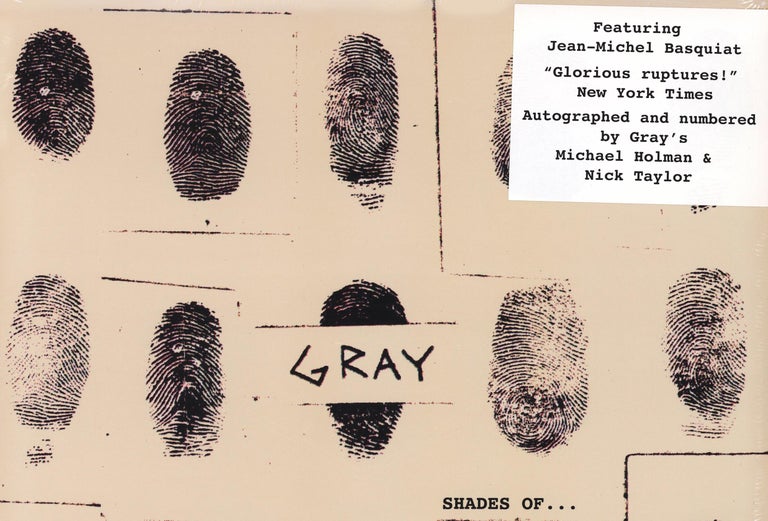 Basquiat Grey vinyl record signed (Basquiat Record Art) For Sale at 1stDibs