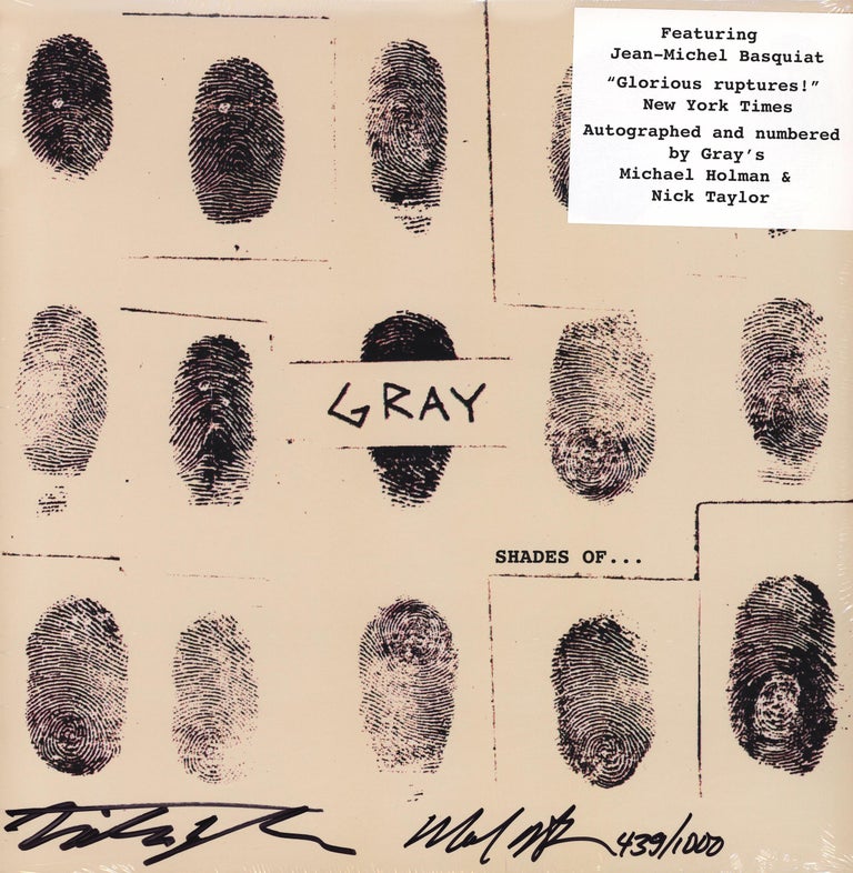 Basquiat Grey vinyl record signed (Basquiat Record Art) For Sale at 1stDibs